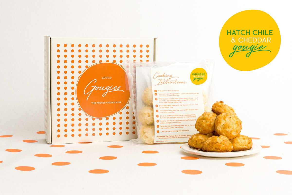Hatch Chile & Cheddar Gougies – Bougie Gougies